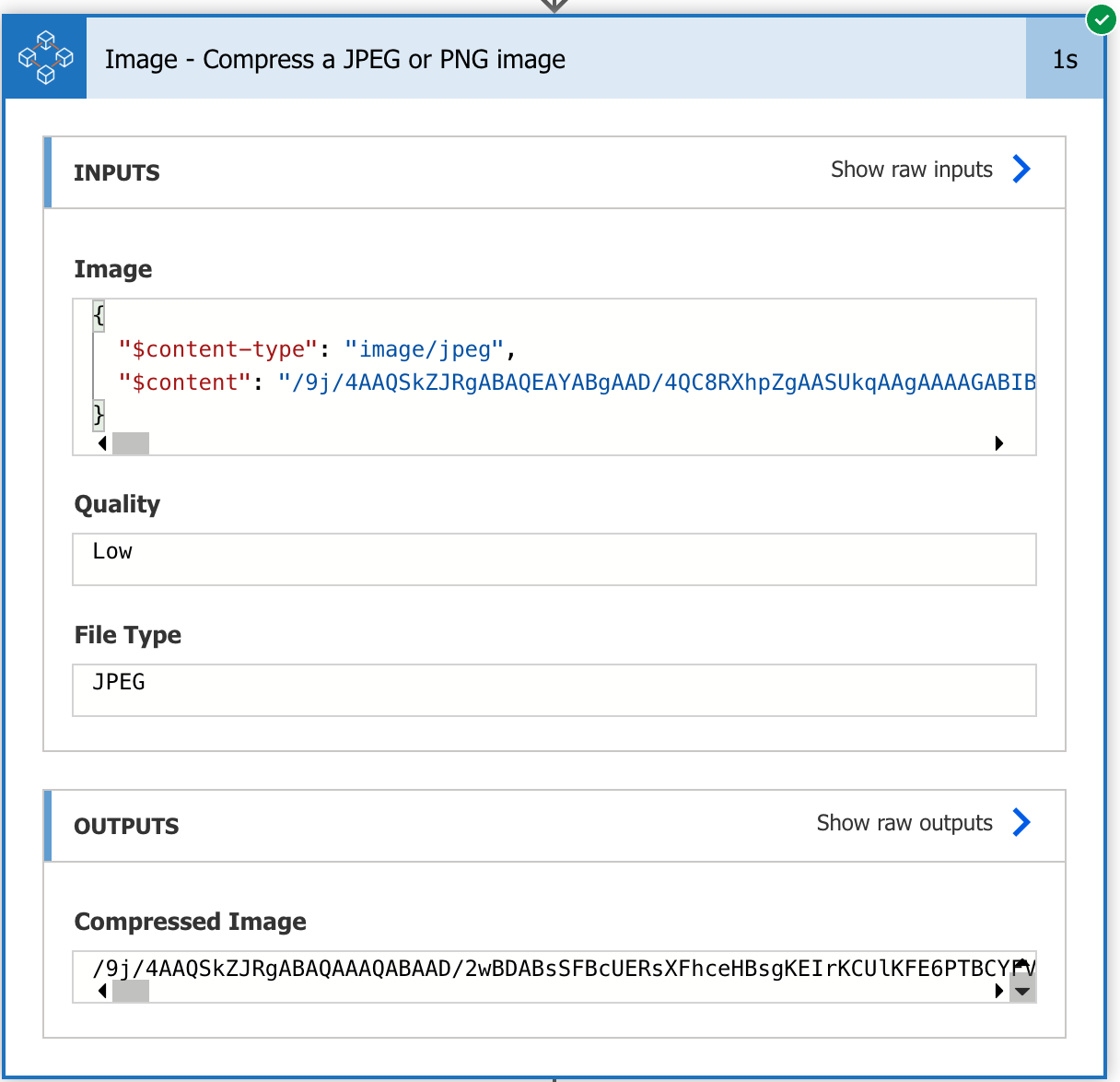 Compress a JPEG or PNG image - Composer for Power Automate