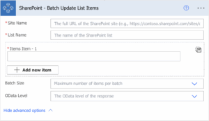 SharePoint - Batch Update List Items - Composer for Power Automate